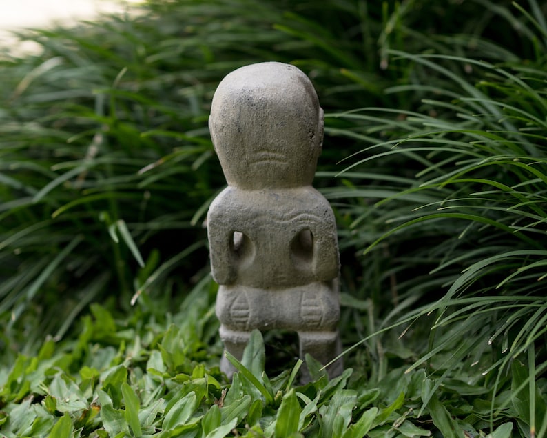 Primitive Statue Stone Head Primitive Concrete Sculpture - Etsy