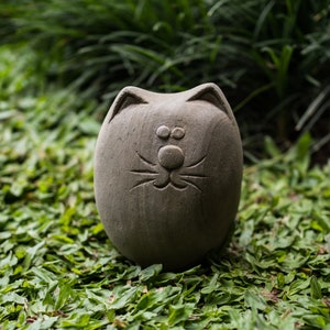 Cat Stone Decoration 2 Different Sizes, Cat Figurine, Oof Meme Stone ...