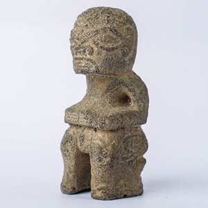 Primitive Statue Stone Head, Primitive Concrete Sculpture, Home Decor ...