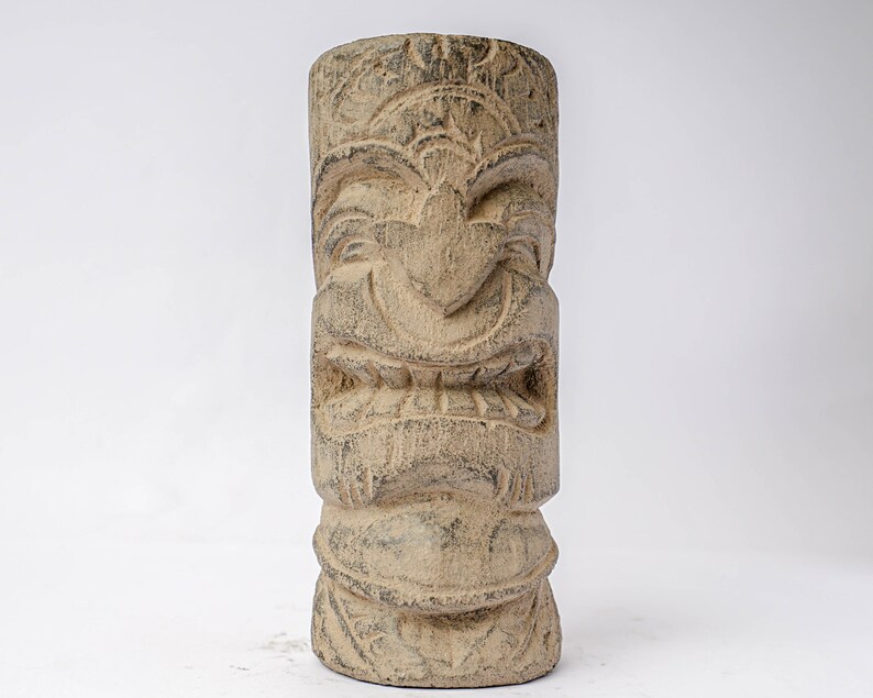 Primitive Statue Stone Head 8 Inch / 20 Cm Primitive Concrete - Etsy