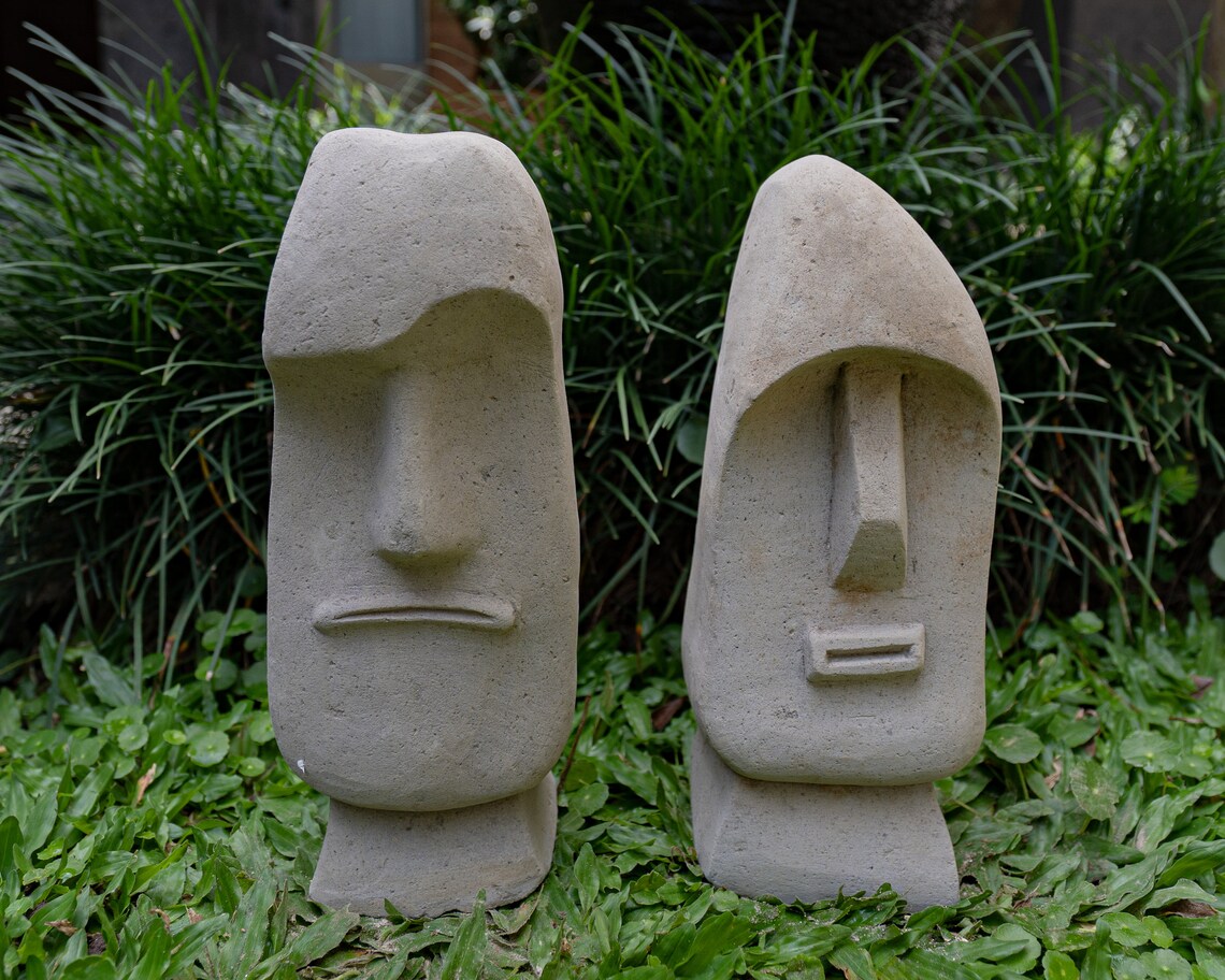 Tiki Statue, Moai Easter Island, Tiki Totem Face Pole, Stone Carving ...