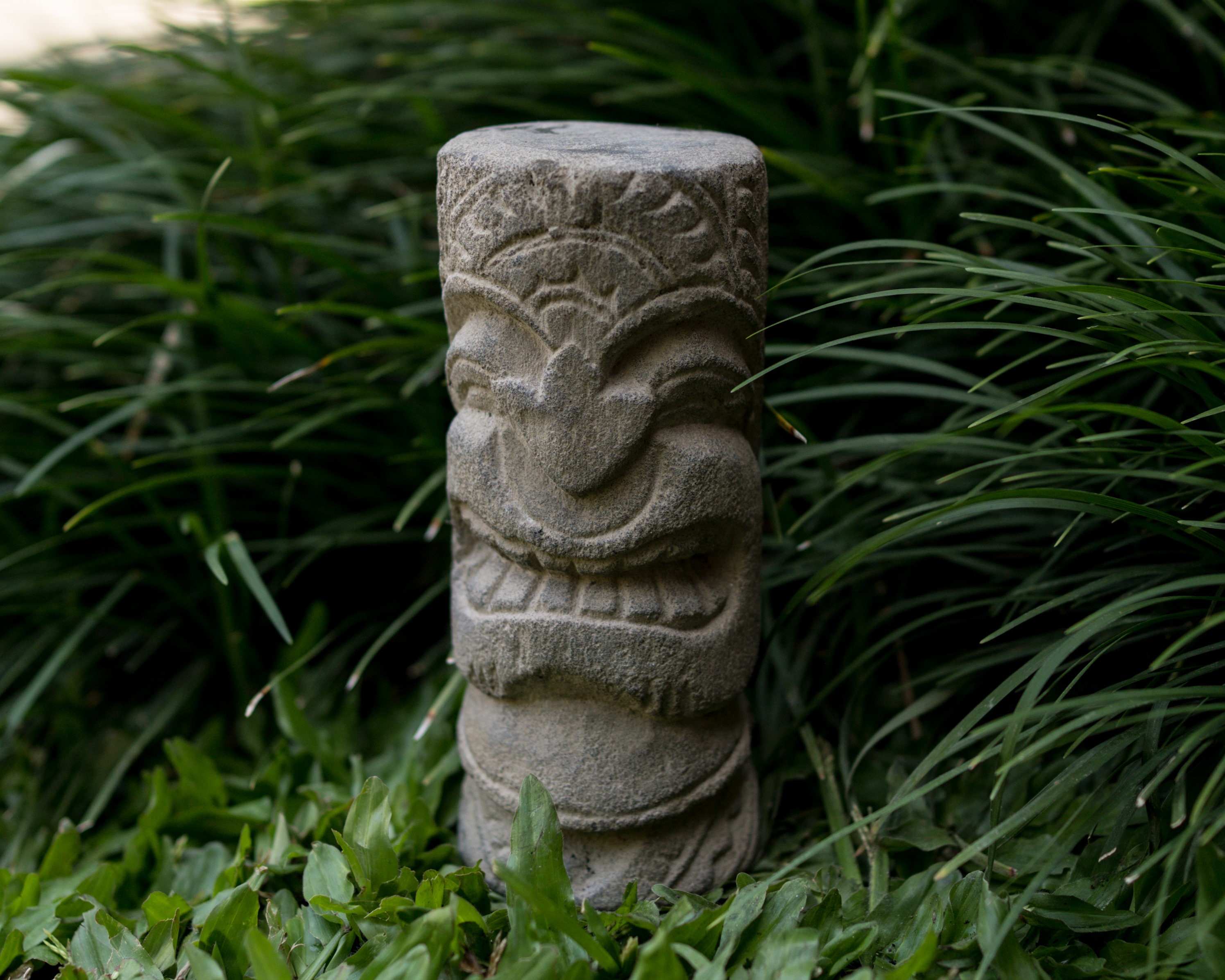 Primitive Statue Stone Head 8 Inch / 20 Cm Primitive Concrete - Etsy