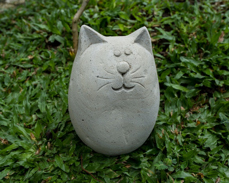 Cat Stone Decoration 2 Different Sizes Cat Figurine Oof Meme - Etsy