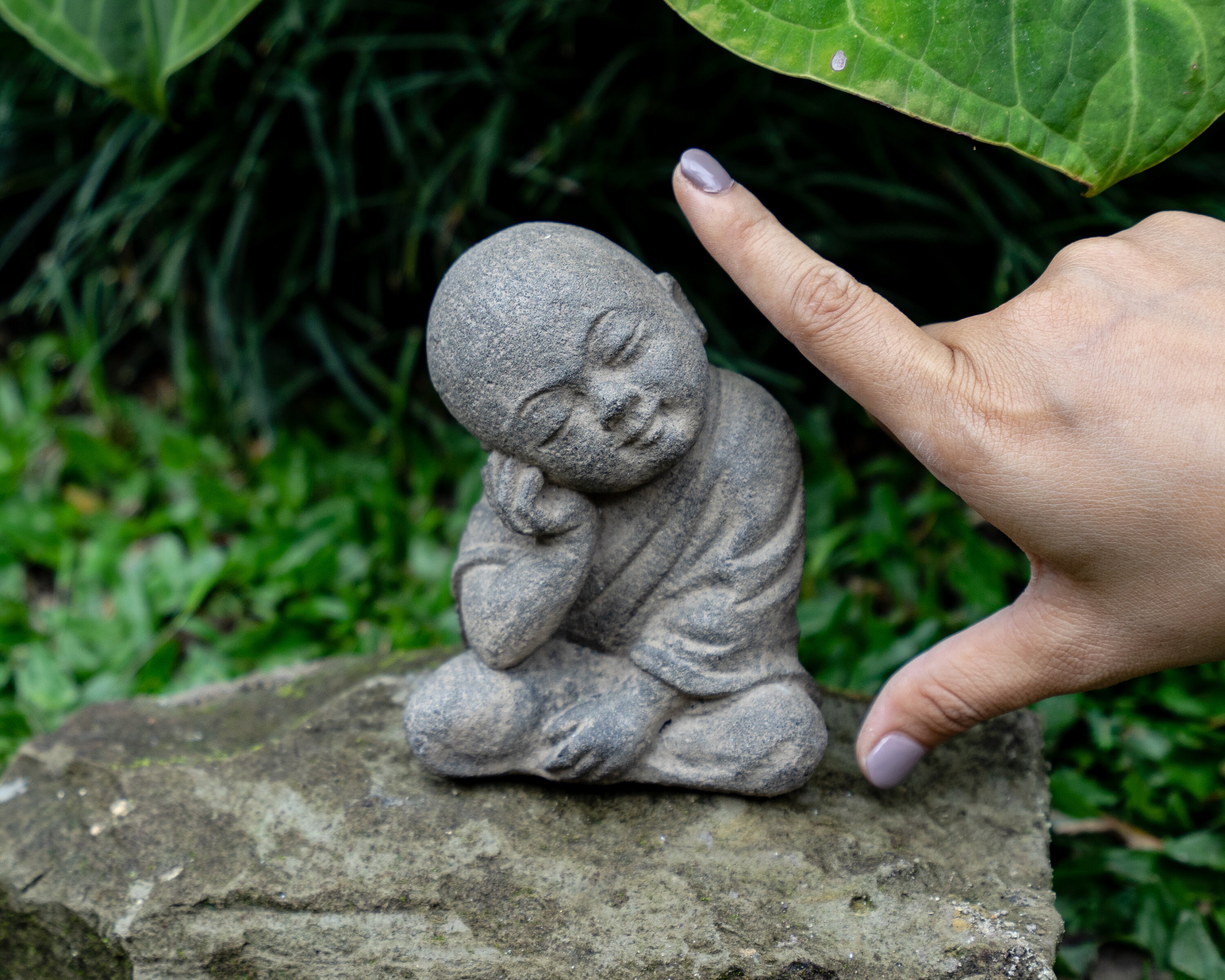 Mini Buddha 4 Inch / 10 Cm Concrete Sculpture Meditating - Etsy