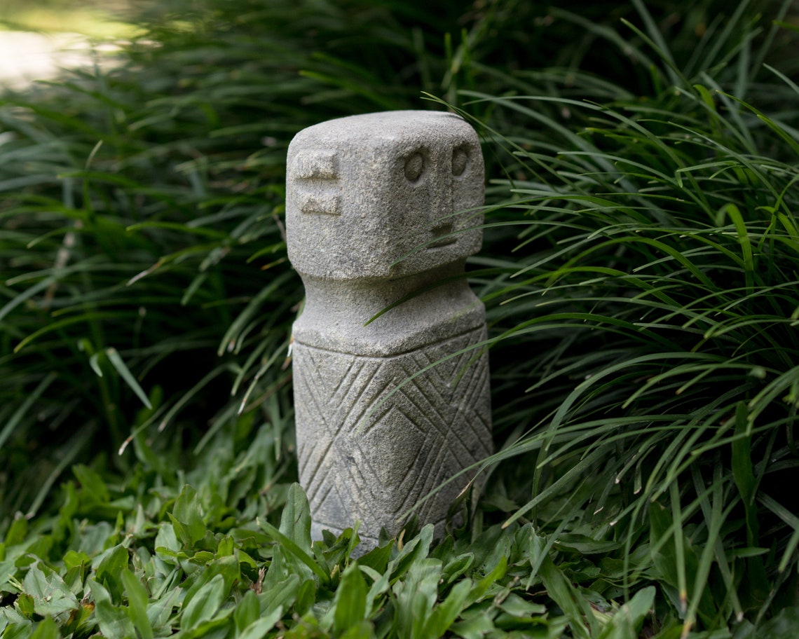 Primitive Statue Stone 6 Inch Tiki Rock Statue Unique | Etsy