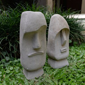 Tiki Statue, Moai Easter Island, Tiki Totem Face Pole, Stone Carving ...