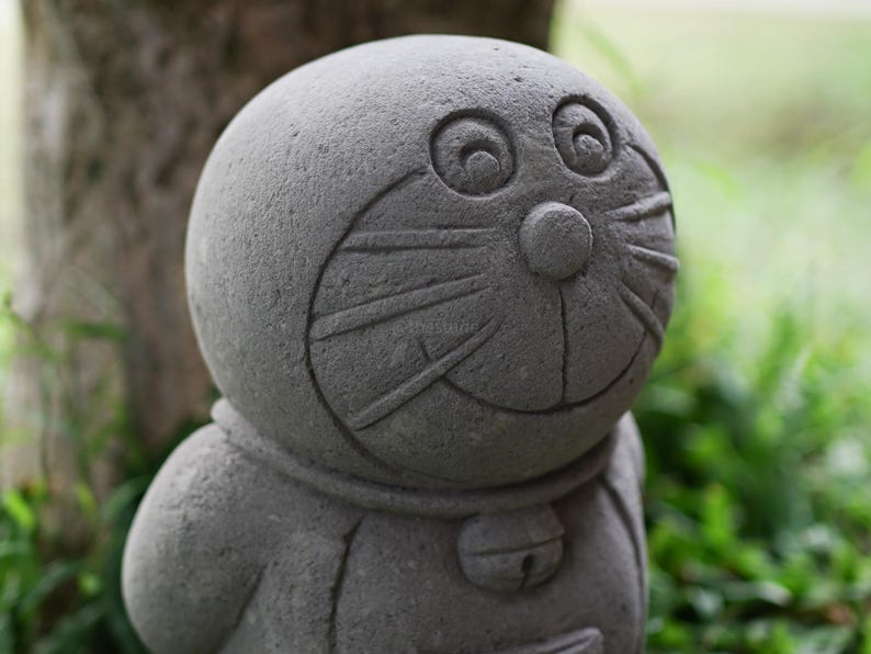 Dora Emon Statue, Stone Statue, House Decor, Birthday Gift, Gift for ...