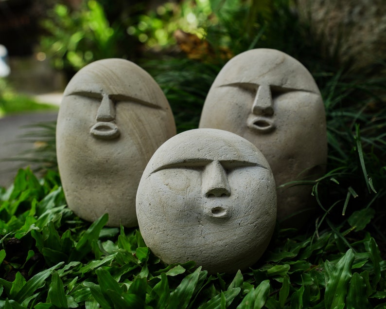 Funny Stone Stone Face Figurine Meme Funny Stone Stone - Etsy