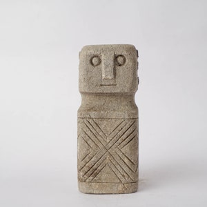 Primitive Statue Stone 6 Inch, Tiki Rock Statue, Unique Statue, Gift ...