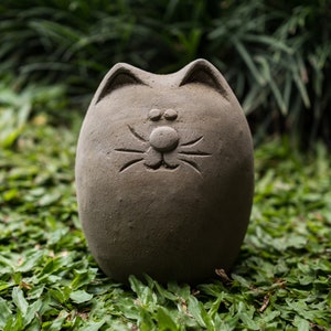 Cat Stone Decoration 2 Different Sizes, Cat Figurine, Oof Meme Stone ...