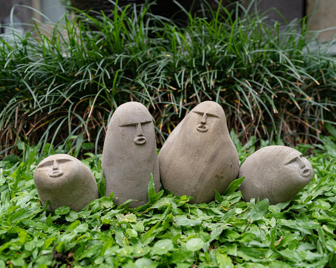 Funny Stone Face Stone Face Figurine Stone Carving Face | Etsy