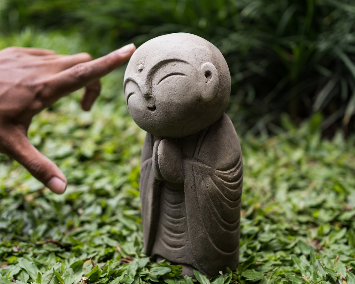 Jizo Statue 9 Inch / 22 Cm Stune Statue Jizo Figurine Jizo - Etsy