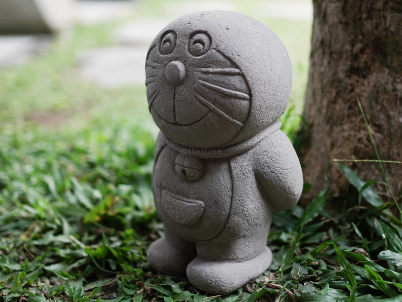 Dora Emon Statue, Stone Statue, House Decor, Birthday Gift, Gift for ...