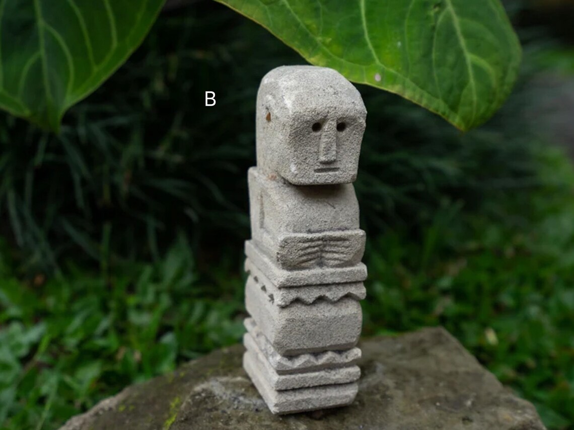 Primitive Statue Stone Sculpture Hand Carved Handmade - Etsy