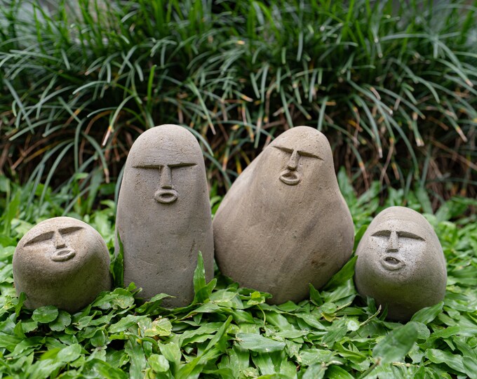 Funny Face , Many Face, Meme Face, Stone Face Figurine, Stone Carving ...