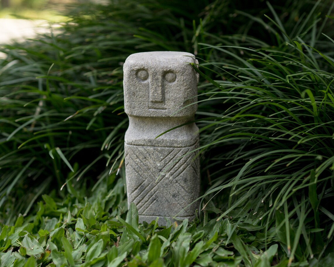 Primitive Statue Stone 6 Inch, Tiki Rock Statue, Unique Statue, Gift ...