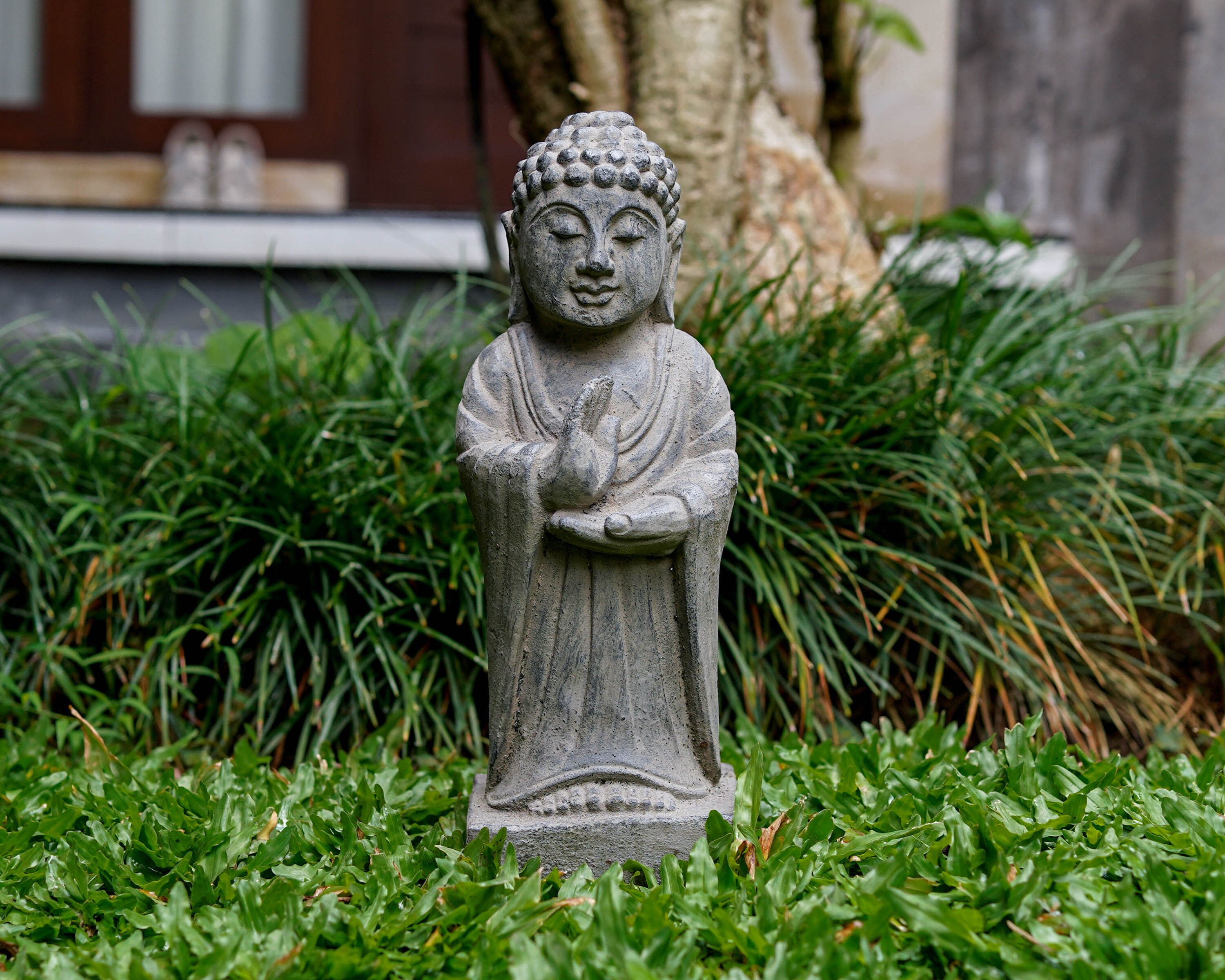 Standing Buddha Garden Statue