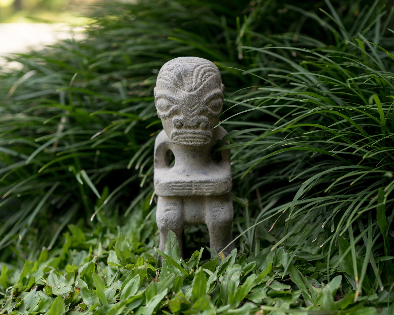 Primitive Statue Stone Head Primitive Concrete Sculpture - Etsy