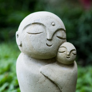 Jizo Buddha With Baby 8 Inch / 20 Cm, Buddha Sculpture, Gift for Mom ...
