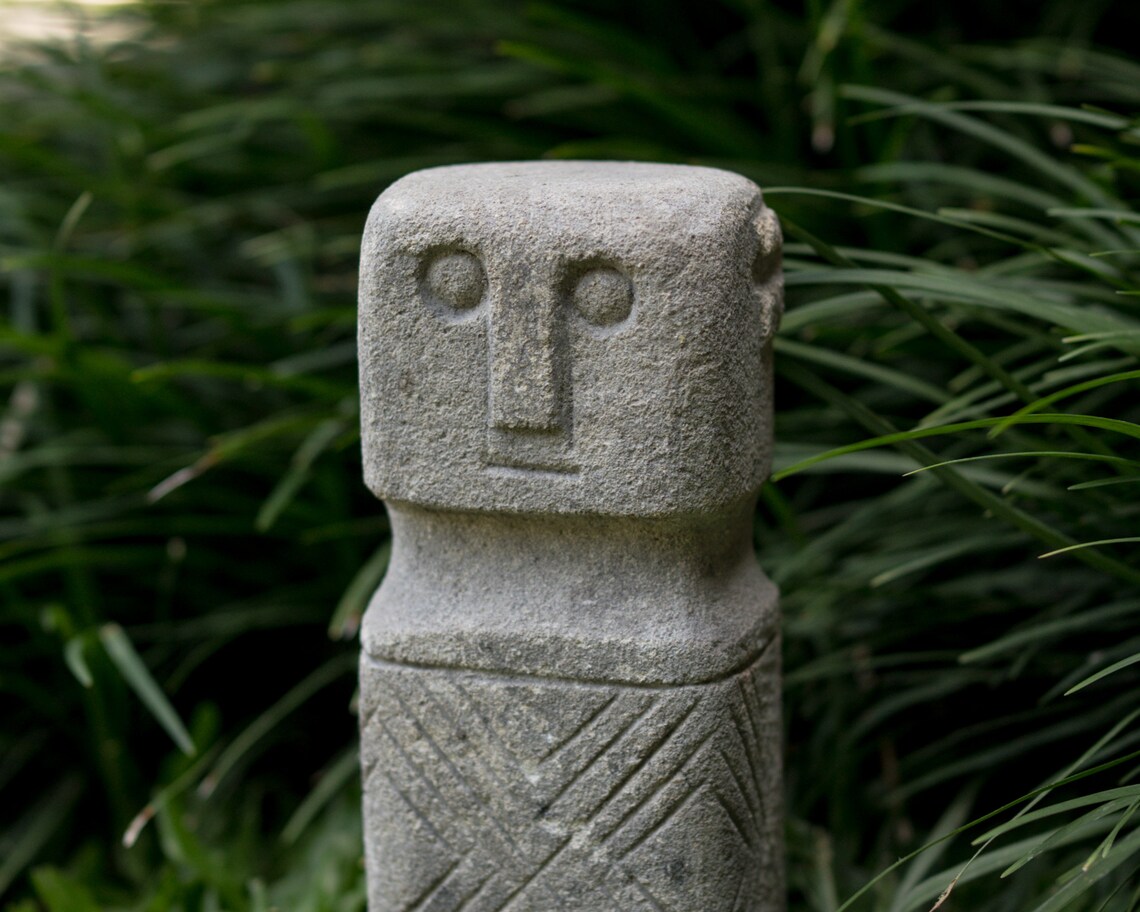 Primitive Statue Stone 6 Inch Tiki Rock Statue Unique - Etsy