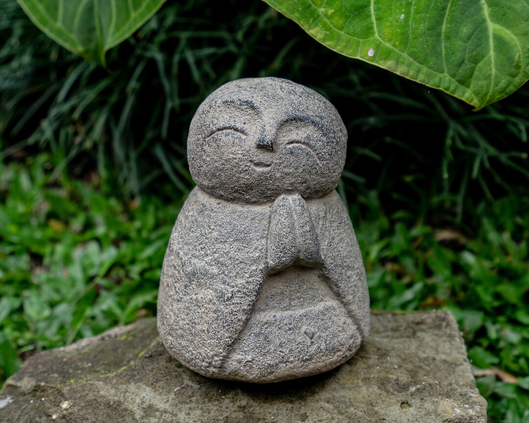 Jizo Buddha Concrete 5 Inch / 12 Cm ,praying Buddha Jizo, Japanese Jizo ...