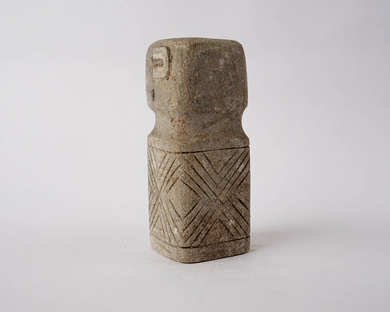 Primitive Statue Stone 6 Inch Tiki Rock Statue Unique | Etsy