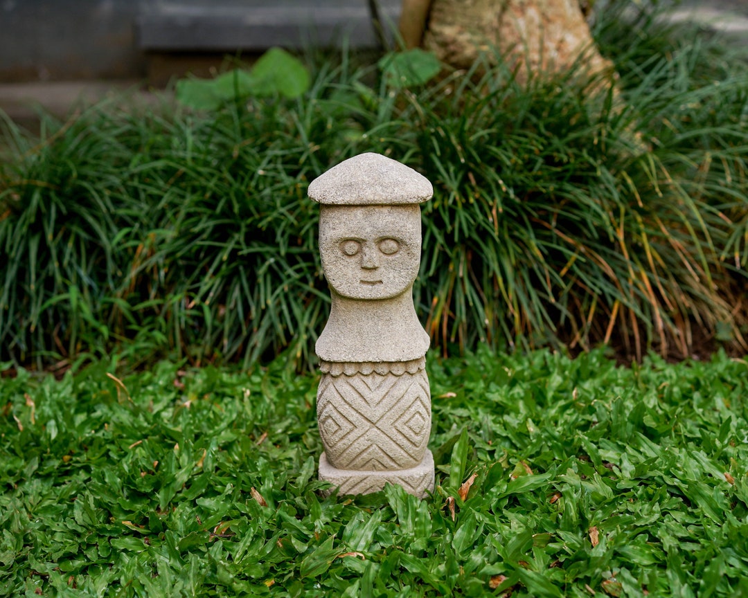 Primitive Statue 10 Inch / 25 Cm, Concrete Statue, Tiki Rock Statue ...