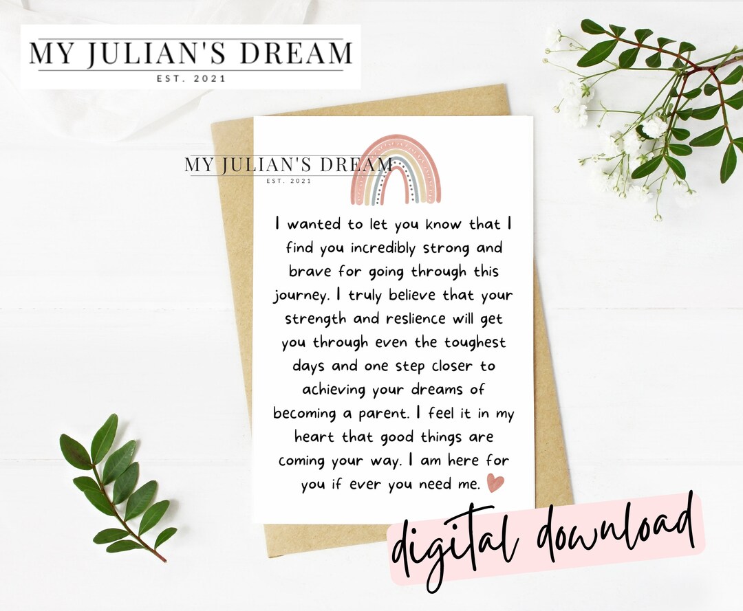 IVF Card. Good Things Are Coming. Journey Card. IVF Gift. Infertility ...