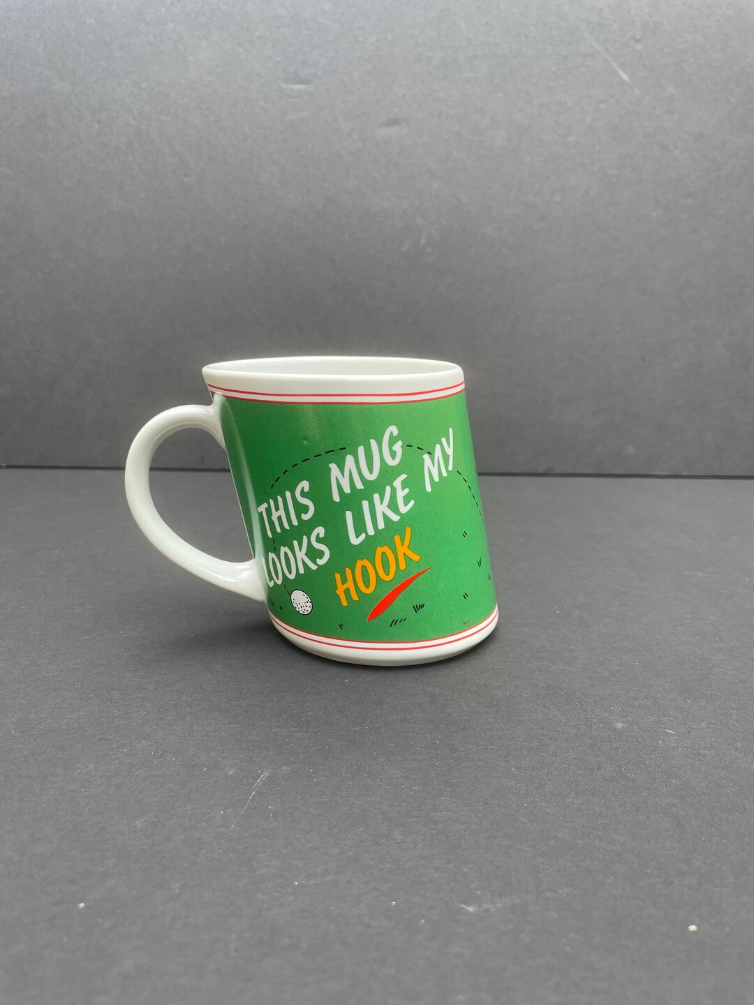 Vintage Slanted Crooked Golf Coffee Mug | Crooked Hook | Crooked Slice ...