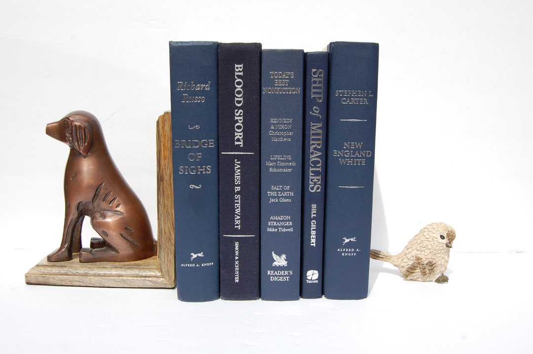 Decorative Books | Navy | Light Blue | Royal Blue | Bookshelf Book ...