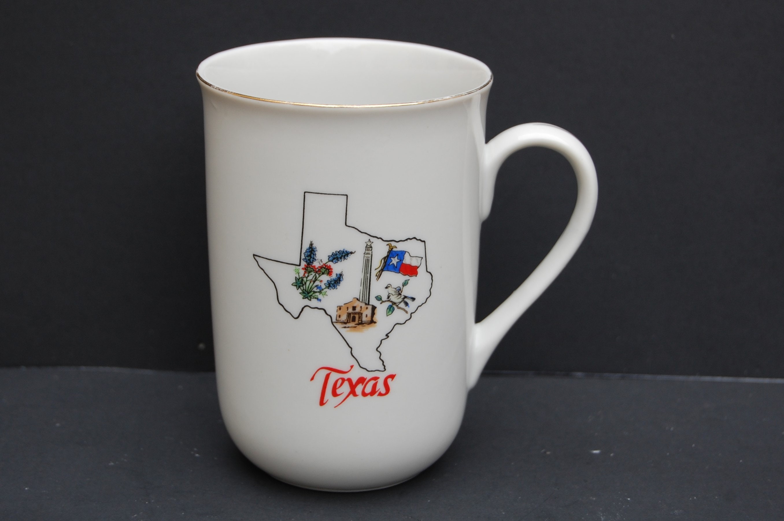 Vintage Texas Souvenir Mug Texas Flag Texas State Bird - Etsy UK