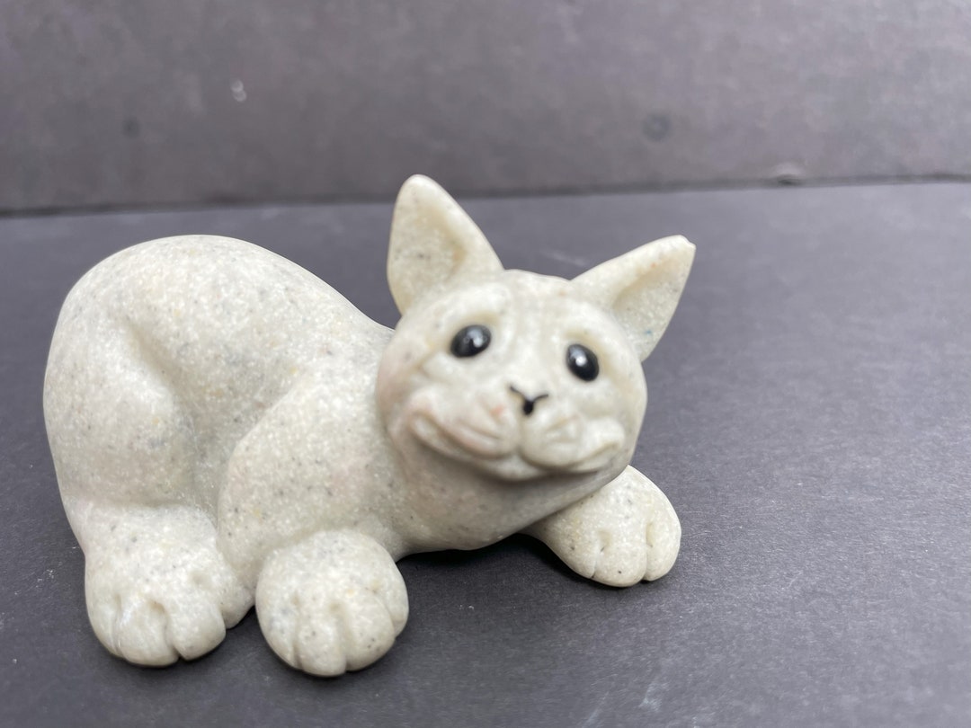 Quarry Critters Second Nature Design Vintage Cameron Cat Figurine 2000 ...