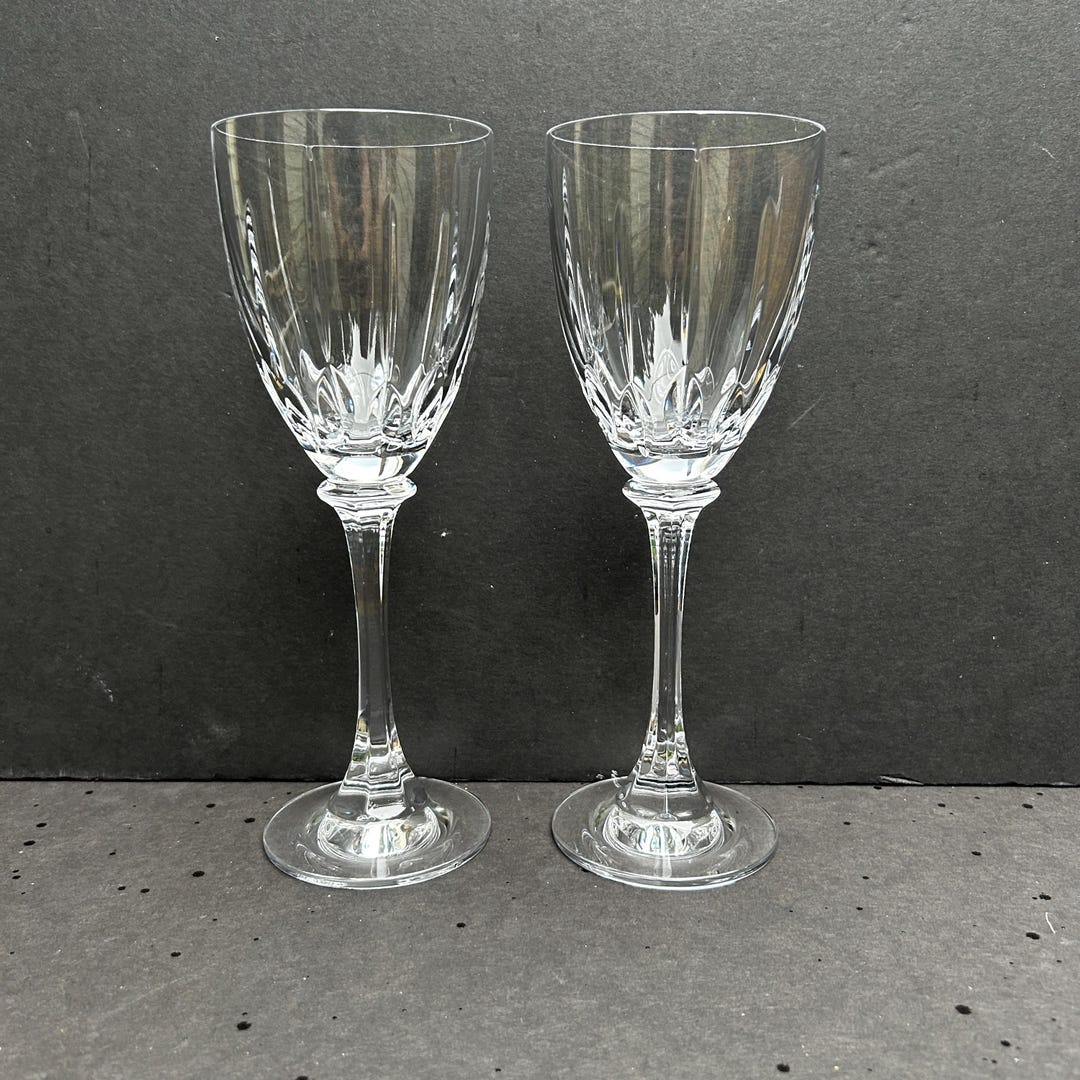 VTG Bombay Company BBM10 Crystal Glasses | Large Heavy Beautiful ...