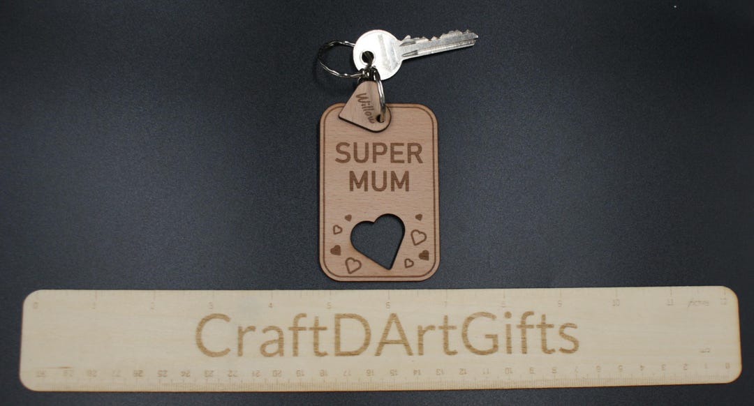 Wooden Laser Cut Key Rings - Etsy