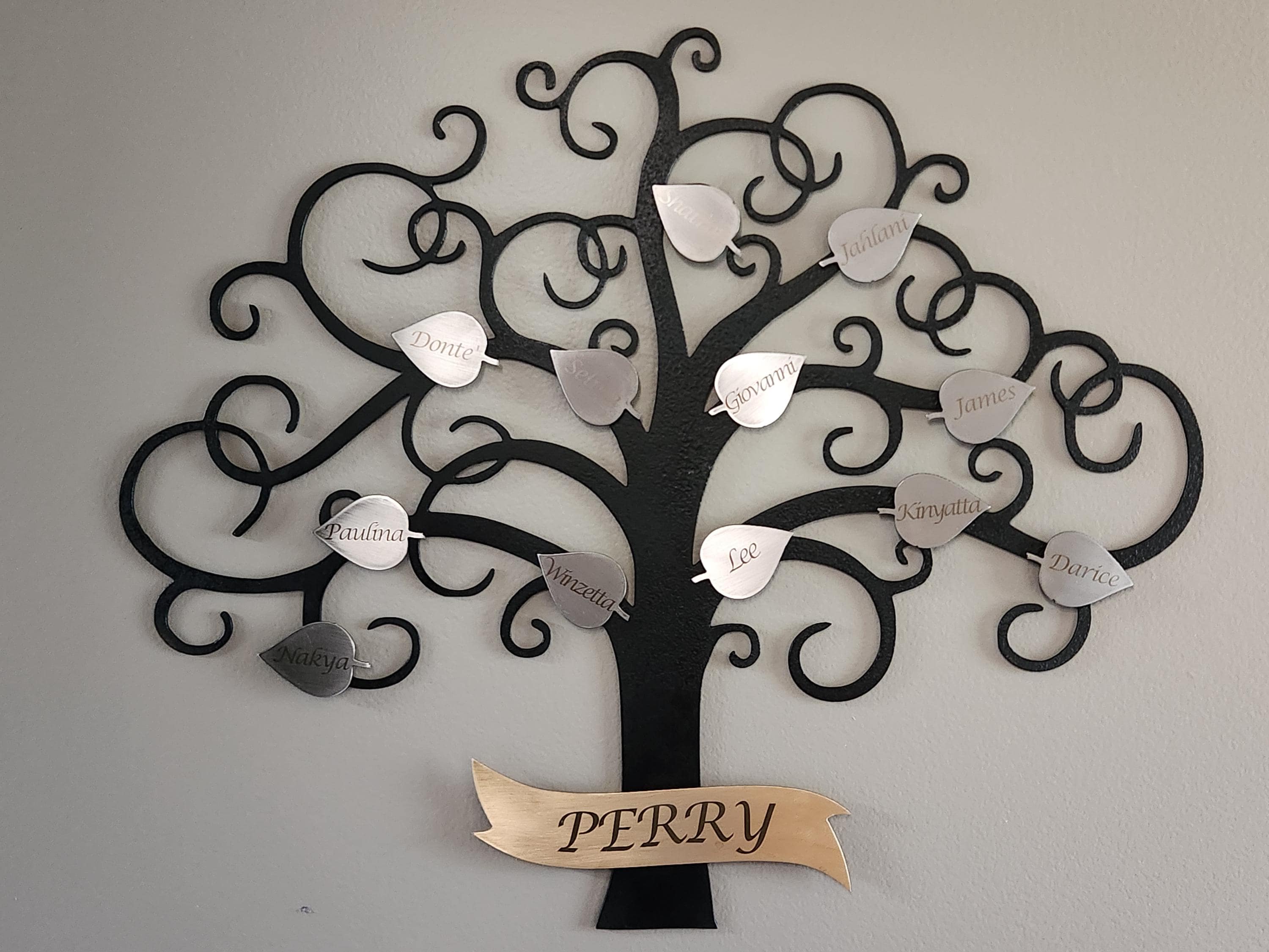 Custom Metal Magnetic Family Tree - Etsy