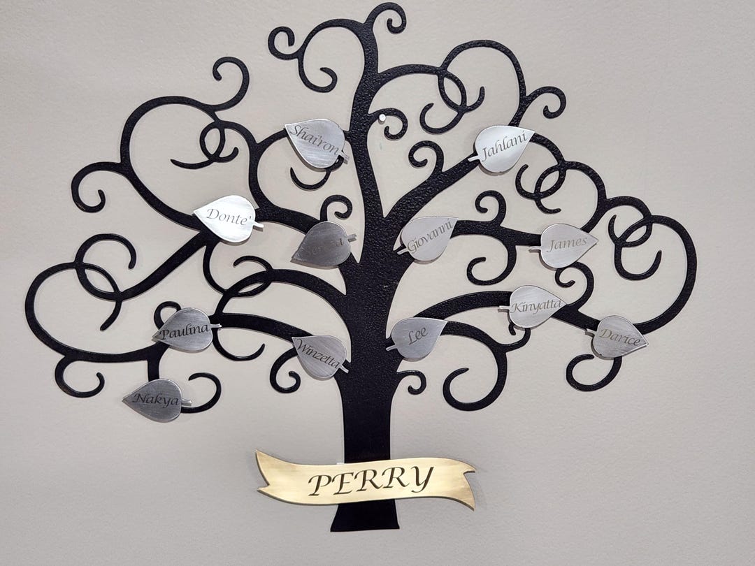 Custom Metal Magnetic Family Tree - Etsy