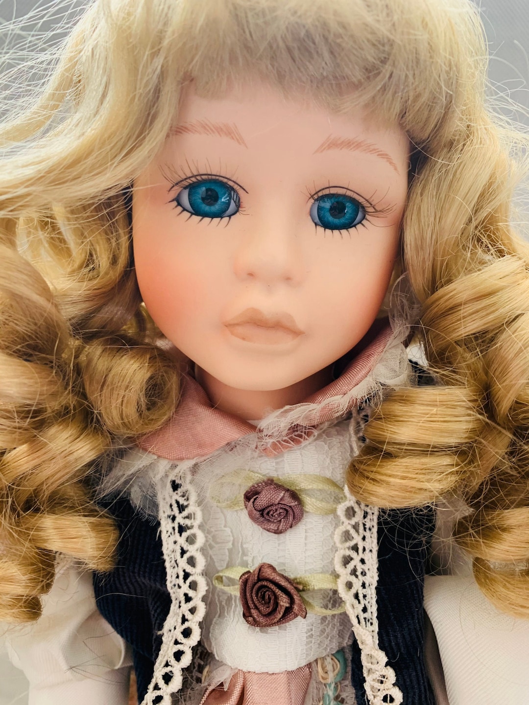 Genuine Porcelain Doll 16 Inches Tall - Etsy