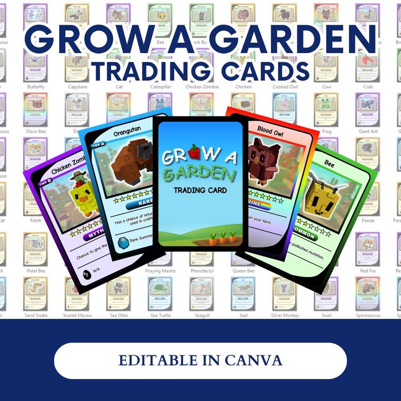 Roblox Grow a Garden Trading Cards - Etsy