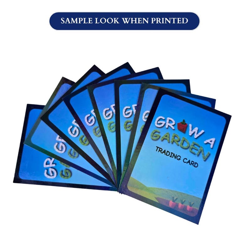 Roblox Grow a Garden Trading Card Template | Printable Custom Gamer ...
