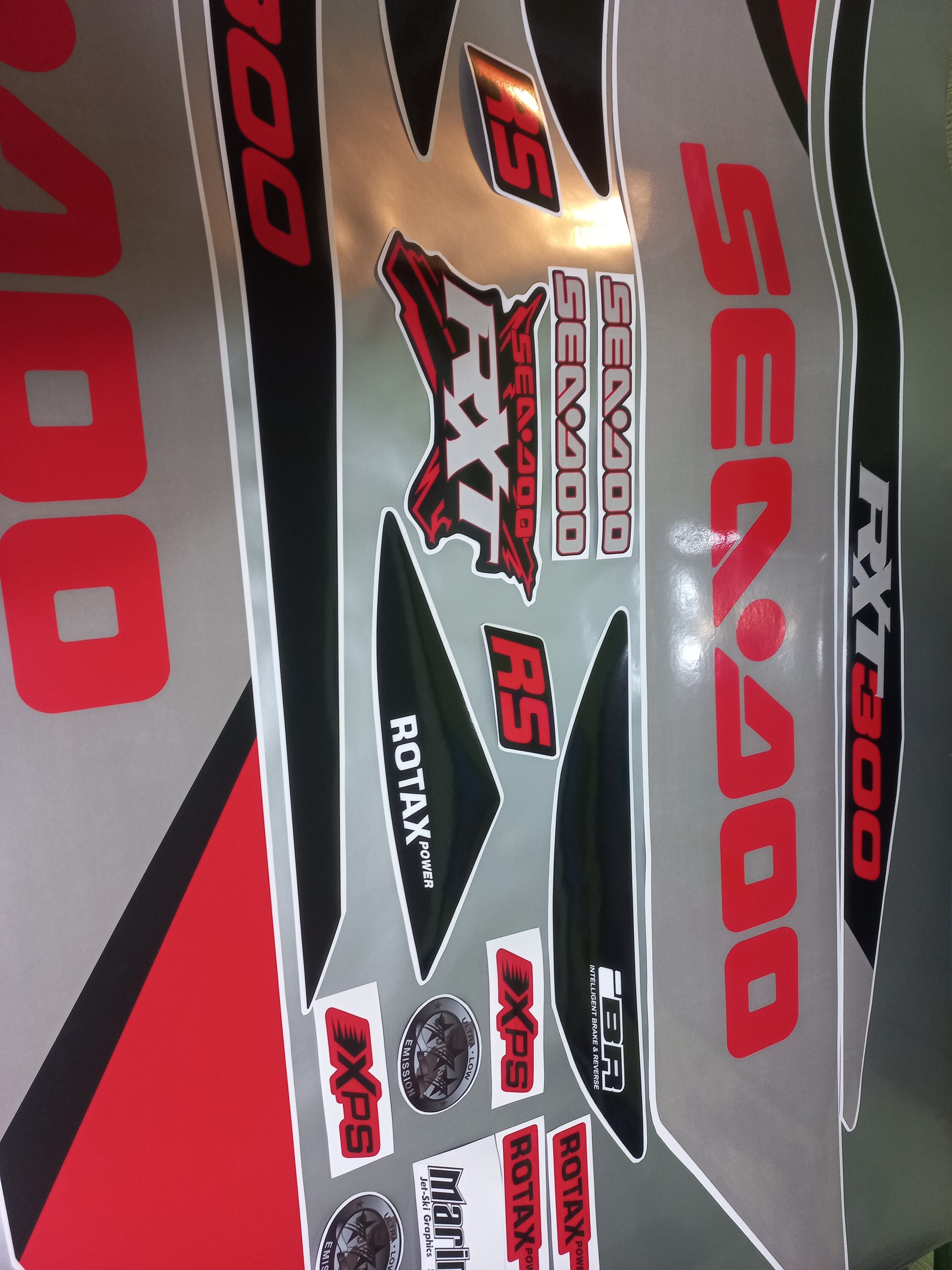 Custom Stickers Set for Sea-doo Rxt 300 Rs Black Red-model - Etsy