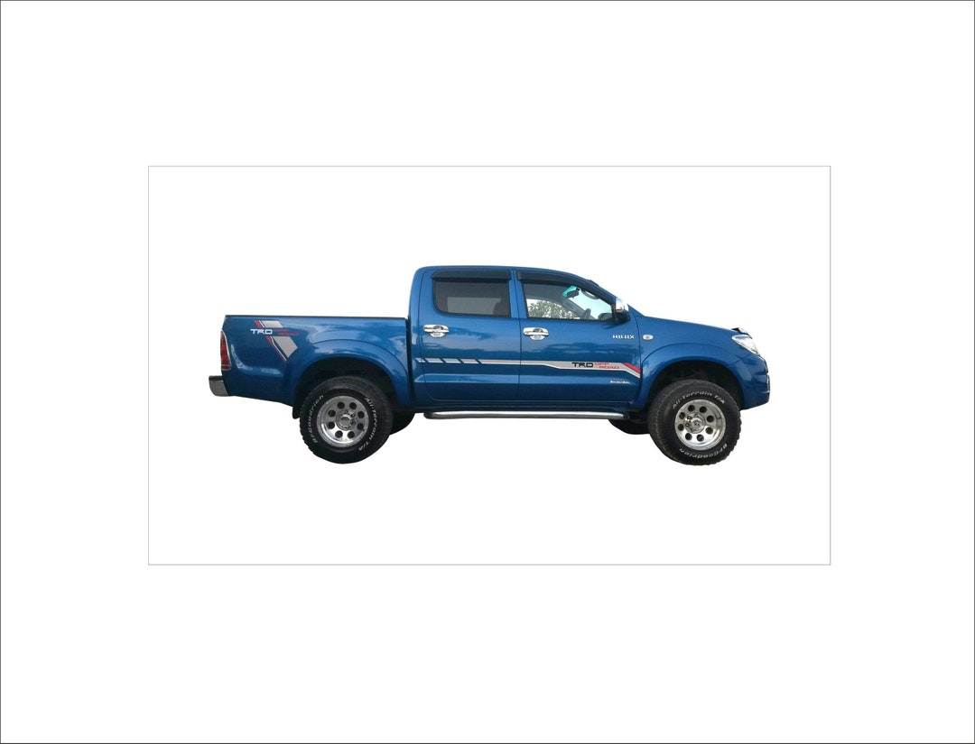 Custom Stickers Set for Toyota Hilux Decals -"trd OFF Road Stripes"2014 ...