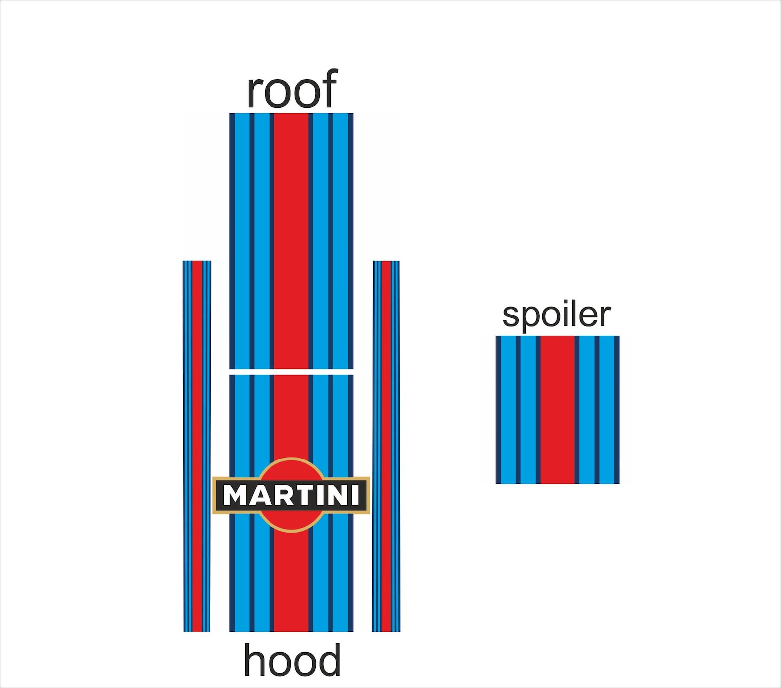 Stickers Set for Porsche 911 Martini-car Graphics Set - Etsy