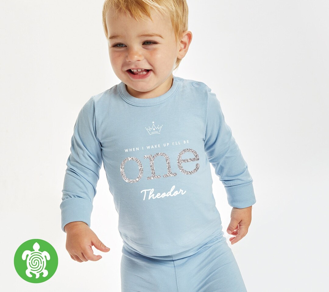 When I Wake up I'll Be One Two Personalised First Birthday Boy Light ...