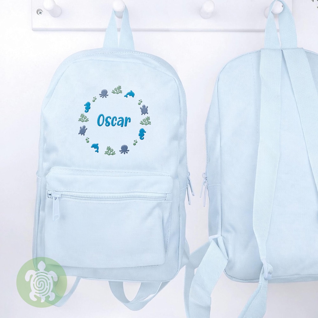 Embroidered Under the Sea Backpack, Personalised Children's Rucksack ...