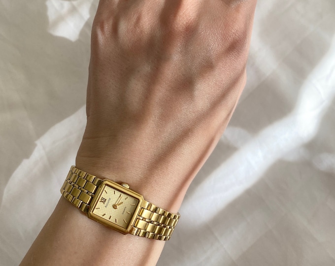 Vintage Square Watch; Roman Numeral Watch - Etsy