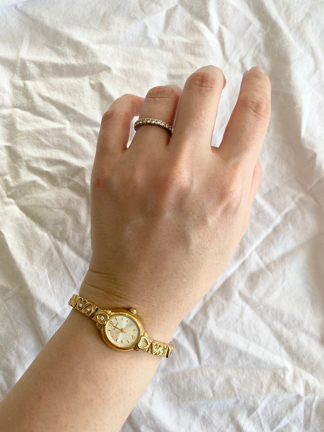 Vintage Heart Watch; Heart Stone Watch - Etsy