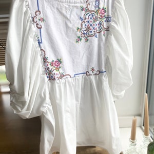 Embroidered Reworked Blouse; Cottagecore Romantic Top - Etsy