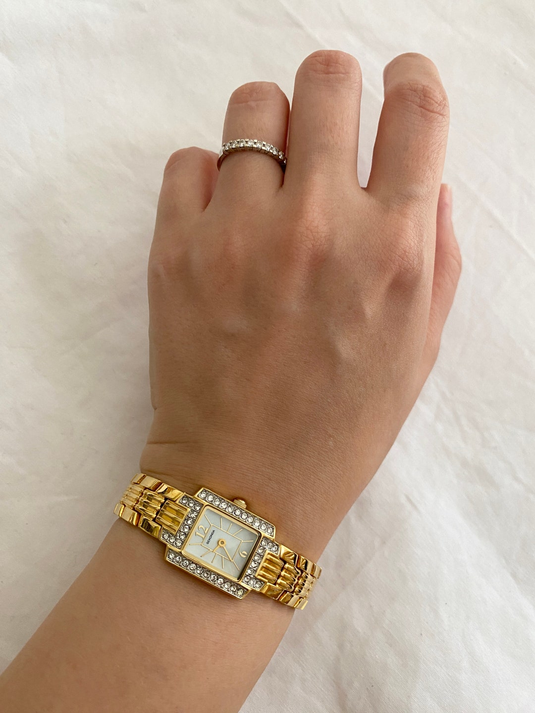 Vintage Bracelet Watch Square Stone Cocktail Watch - Etsy