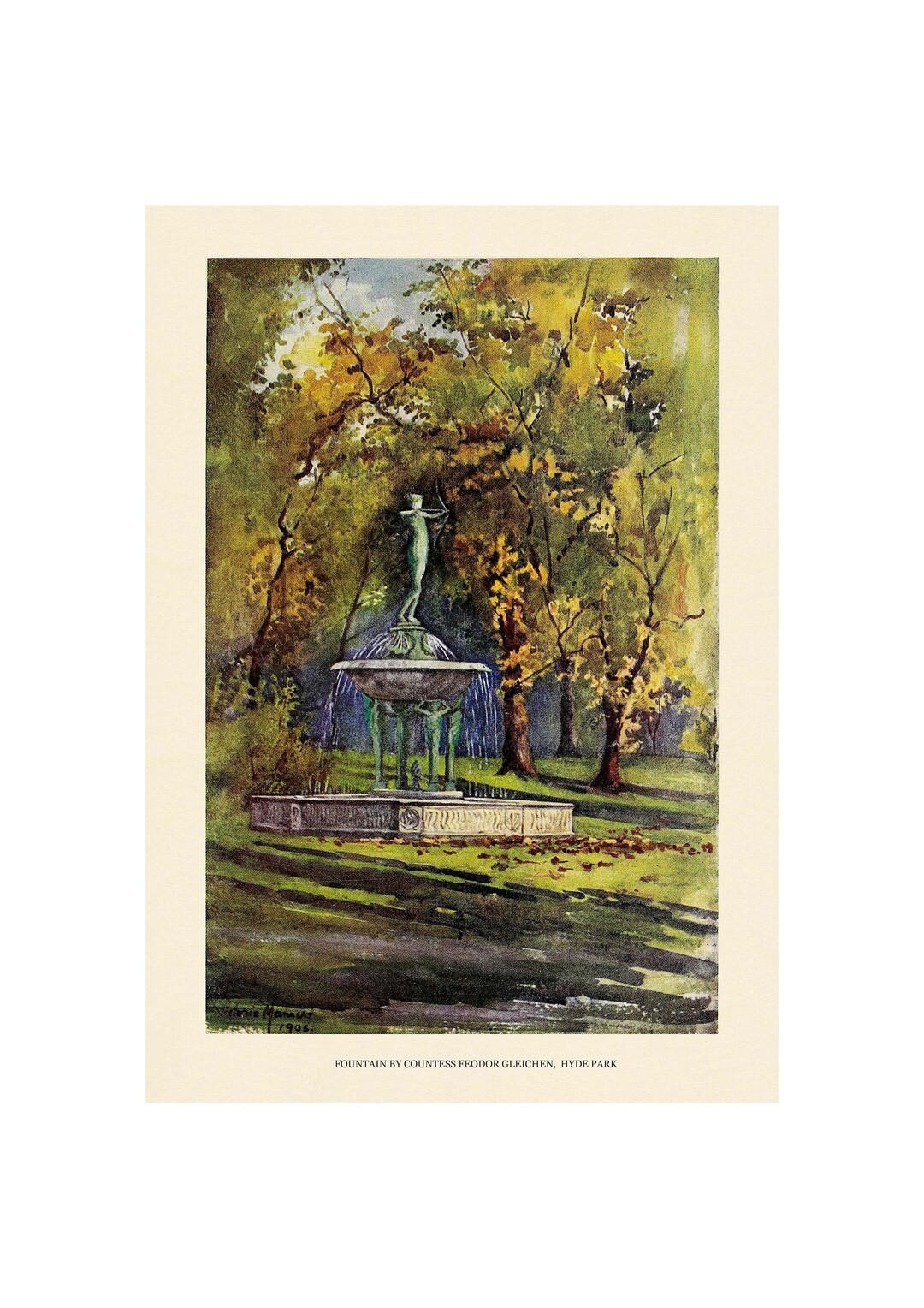 Hyde Park, the Huntress Fountain by Countess Feodora Gleichen - London ...