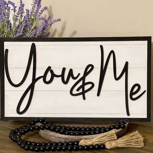 Laser Cut File You and Me SVG Customizable You and Me Sign - Etsy